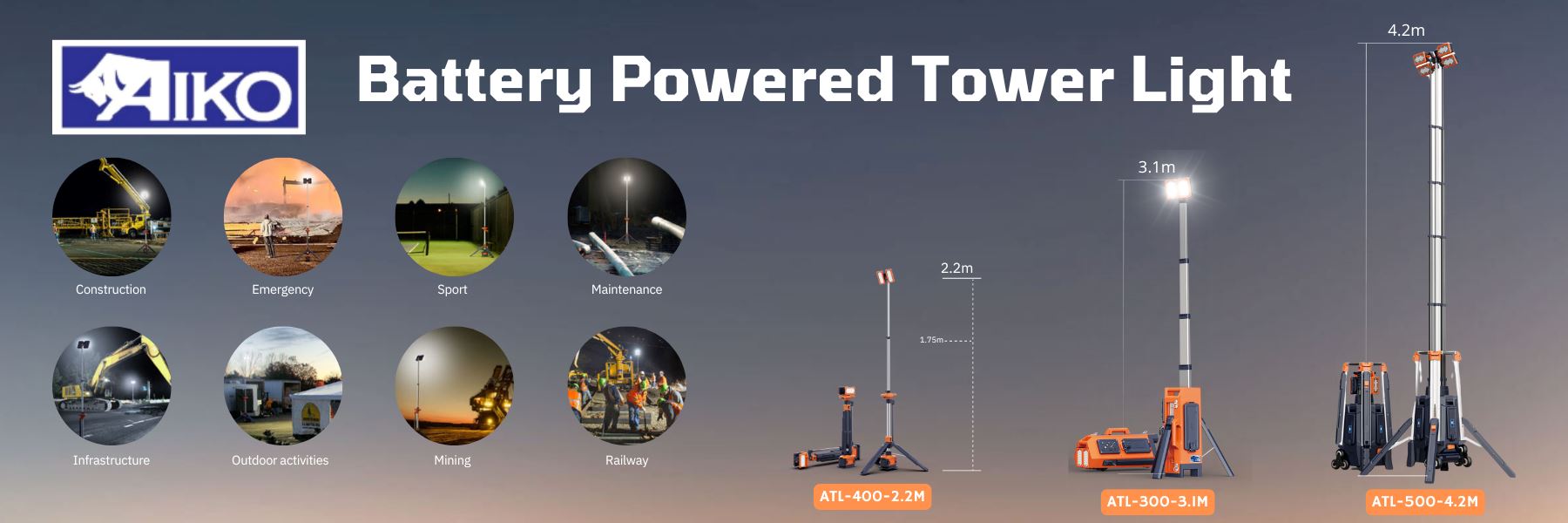 Aiko Battery Tower Light