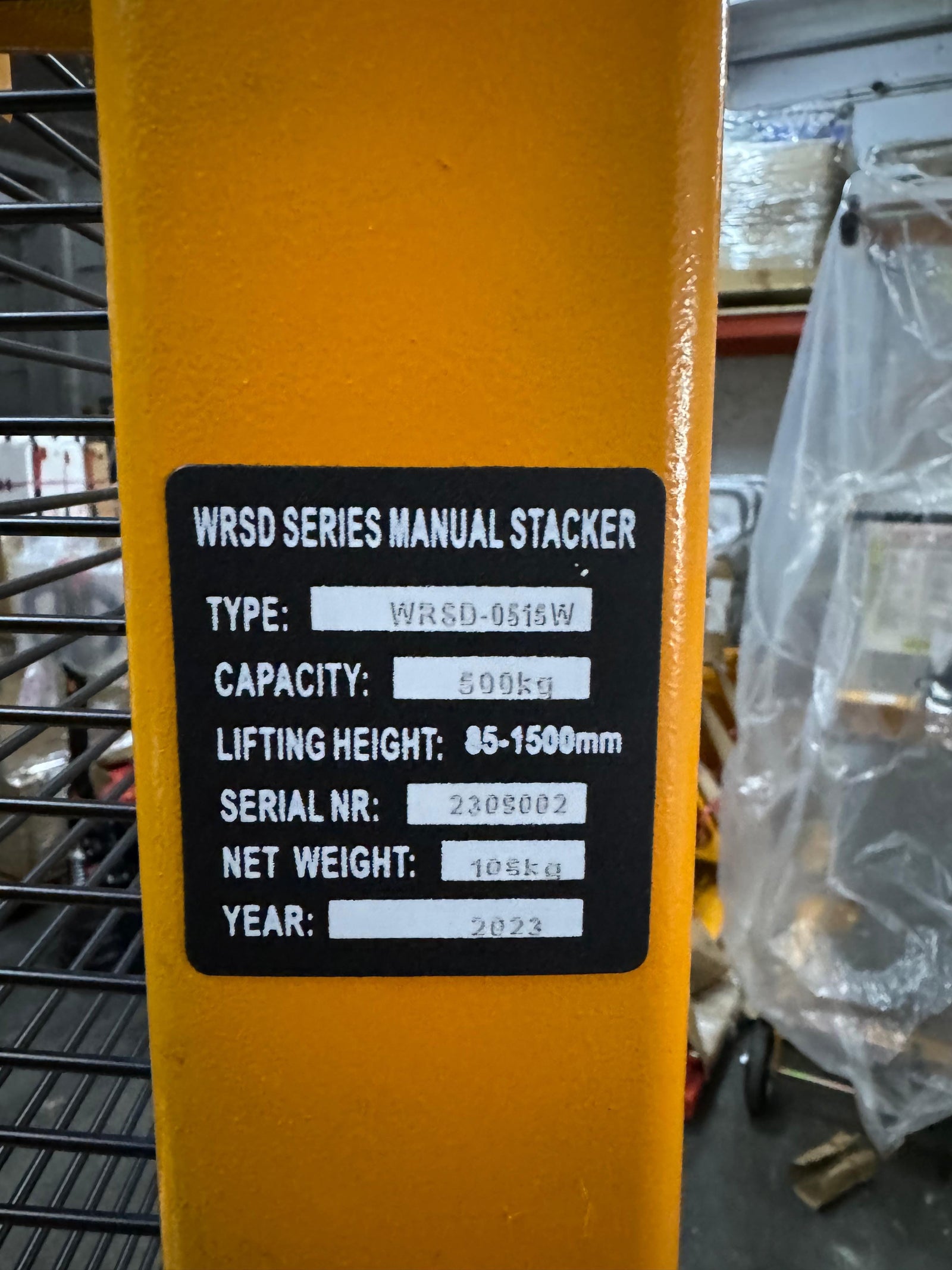 Aiko 500kg 80-1500mm Hand Stacker (Fork Adjustable) | Model : PT-WRSD-