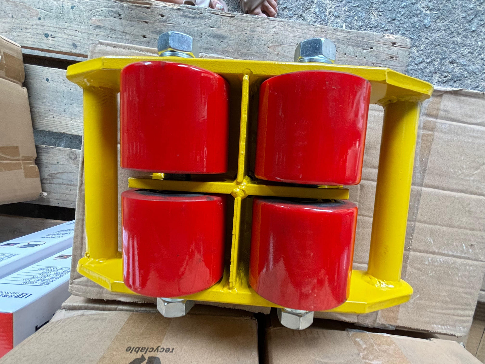 Aiko 6 Ton Heavy Duty Steering (Swivel) Roller Mover Skates with Nylon