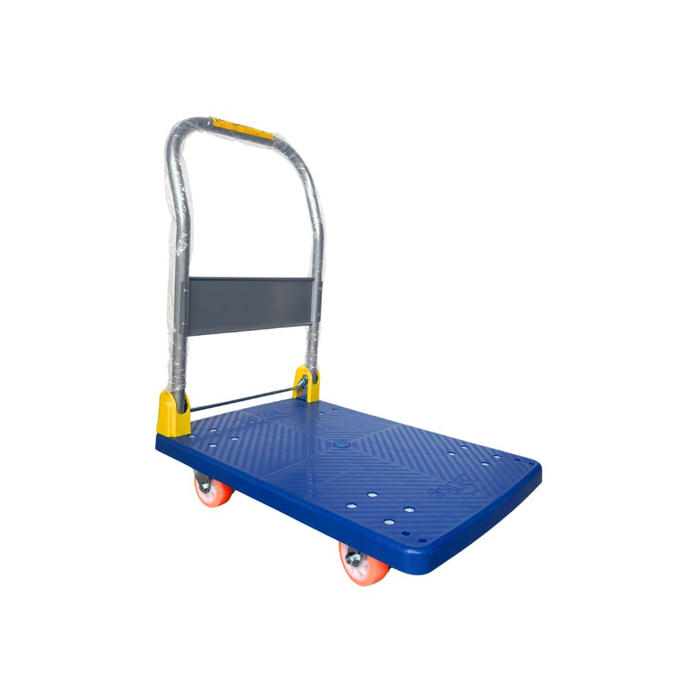 Aiko PVC Blue Trolley 150kg with Orange Wheel (2860070) | Model : TRL-