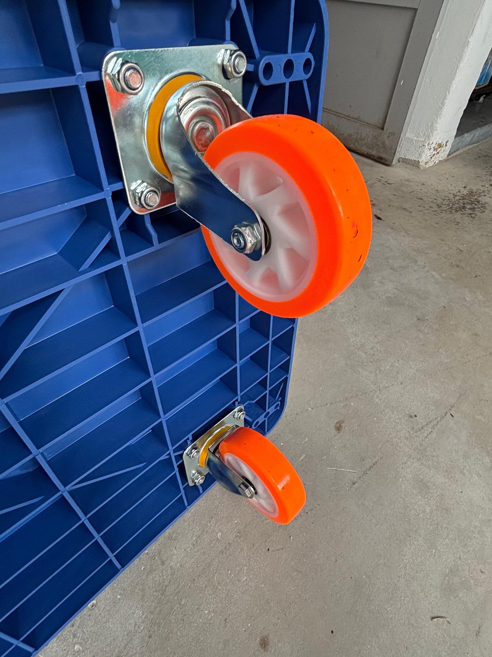 Aiko PVC Blue Trolley 300kg with Orange Wheel (2860071) | Model : TRL-