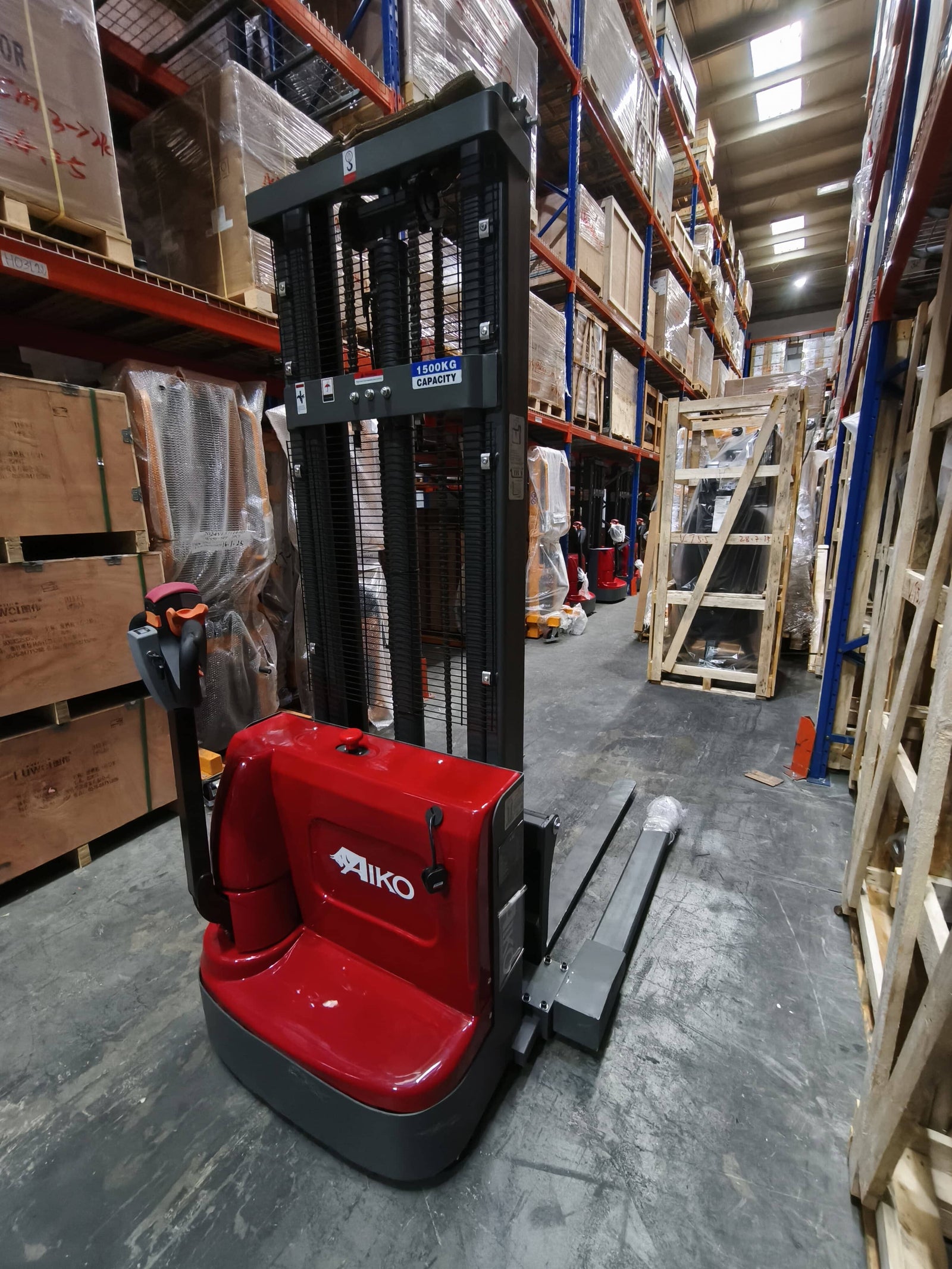 Aiko Self-Propelled Electric Adjustable Wide Leg Stacker (CDD1530) for