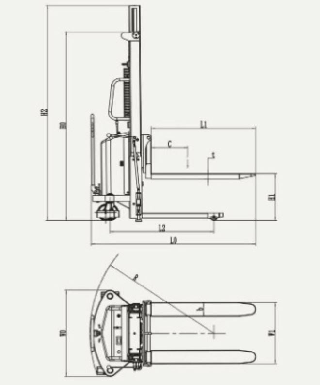 Aiko Semi-Electric Stacker 2 Ton 2M | Model : PT-WSEM-2020