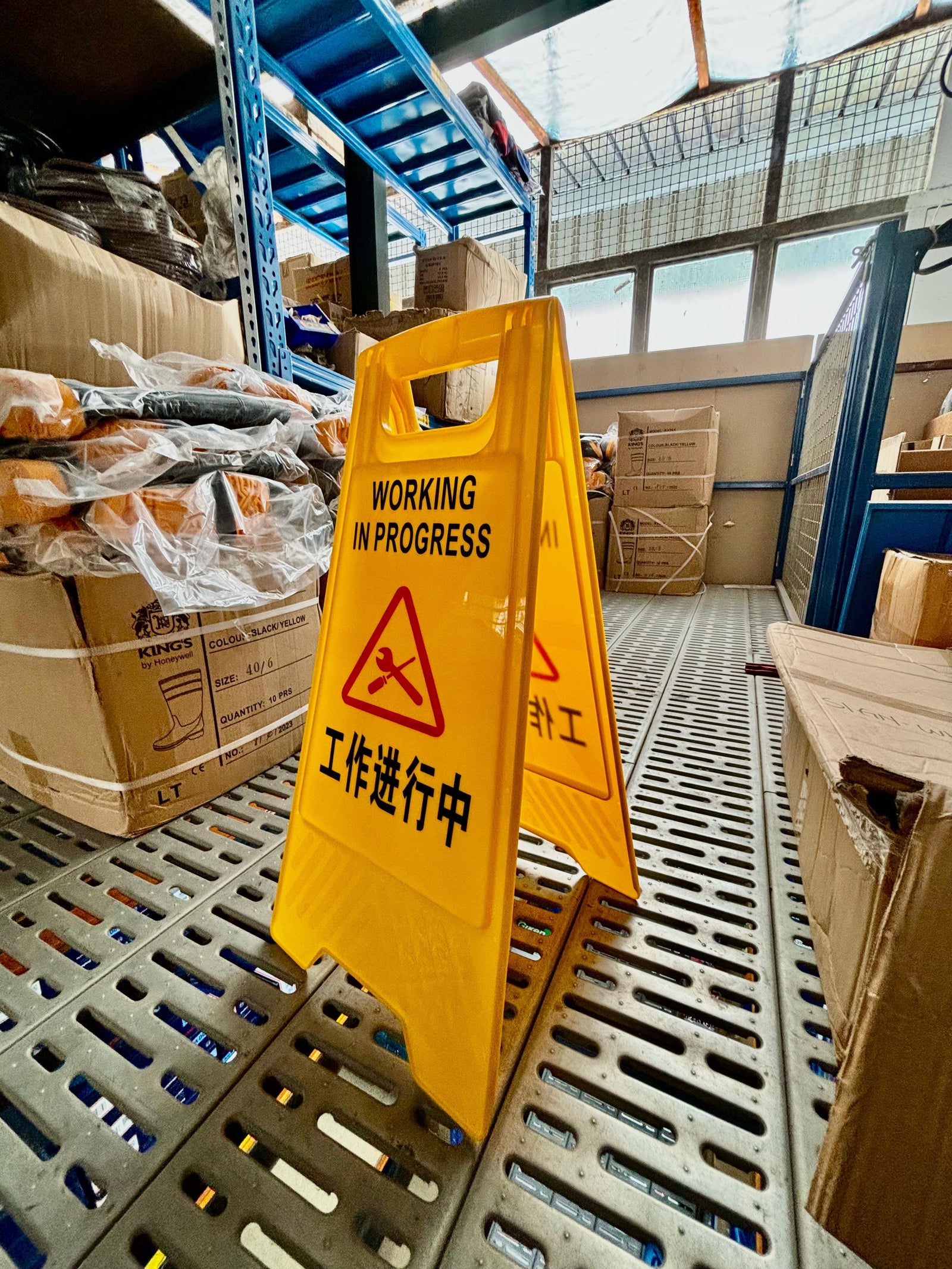 Aiko Sign Board "WORK IN PROGRESS" | Model : SIGN-WKIP