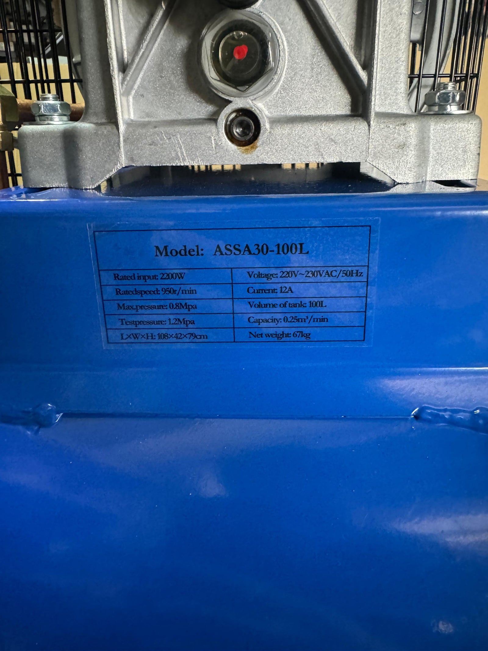 Airstrong 3HP 100L 1 Stage 240V Aluminium Air Compressor | Model : ASS