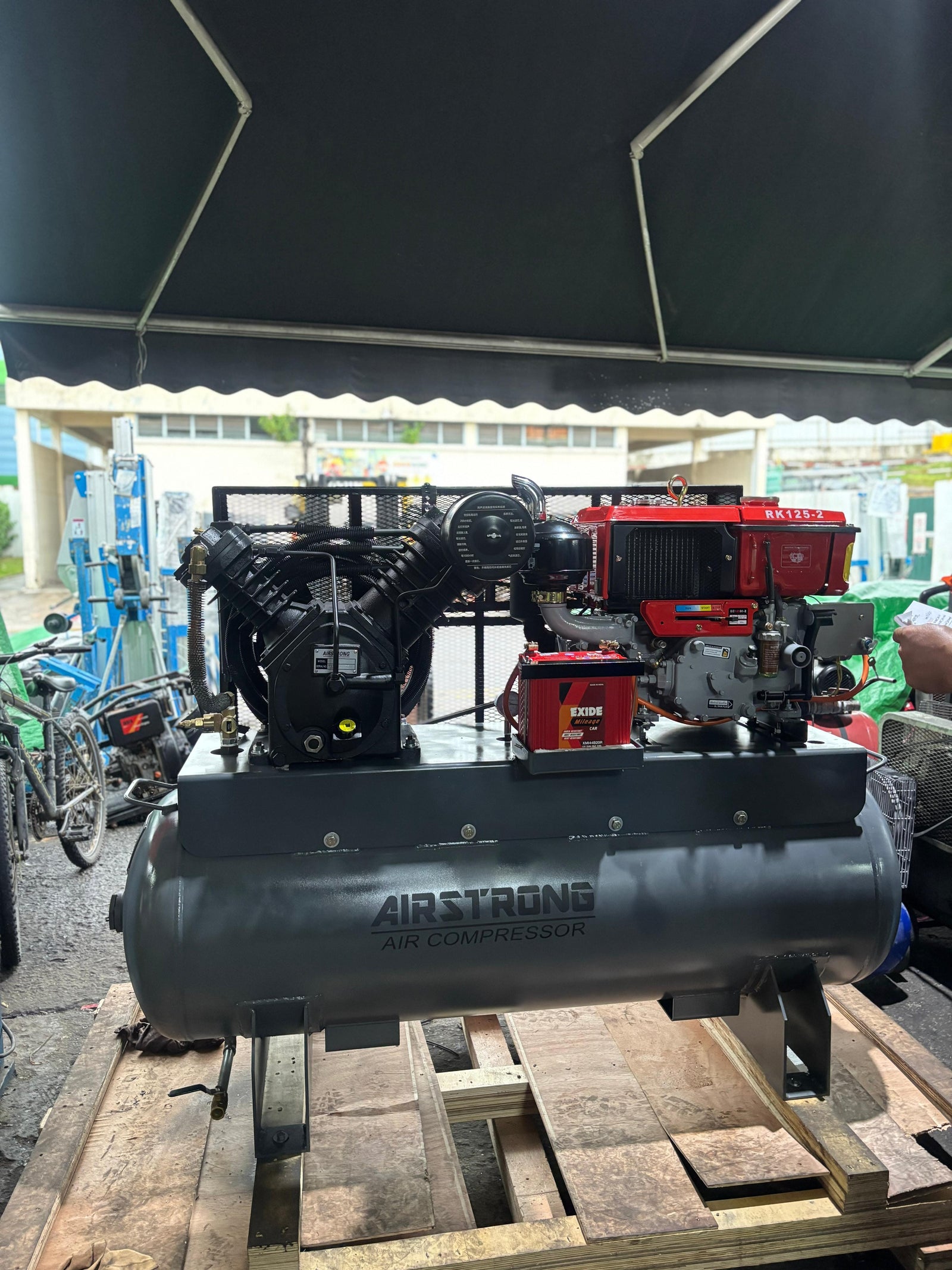 Airstrong Diesel Engine Compressor 10HP 303L 28CFM 12 Bar C/W RK125 En