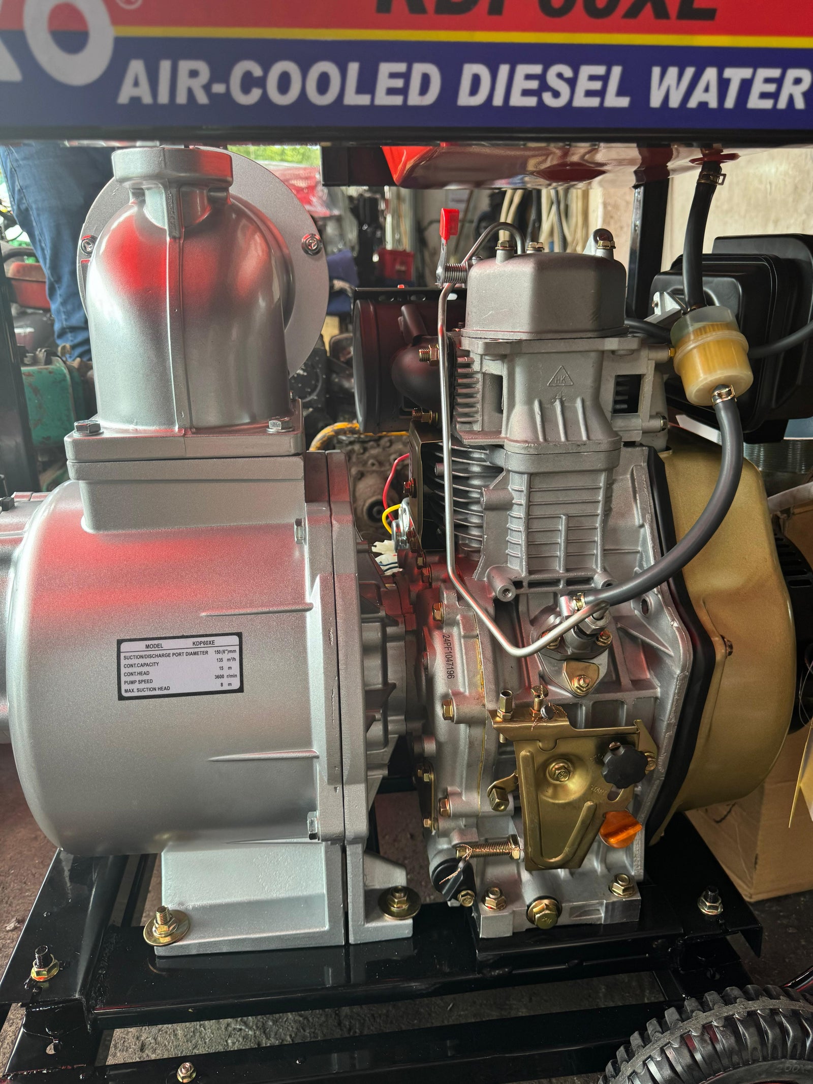 Denko Diesel Water Pump 6" C/W NS40 Battery | Model: KDP60XE