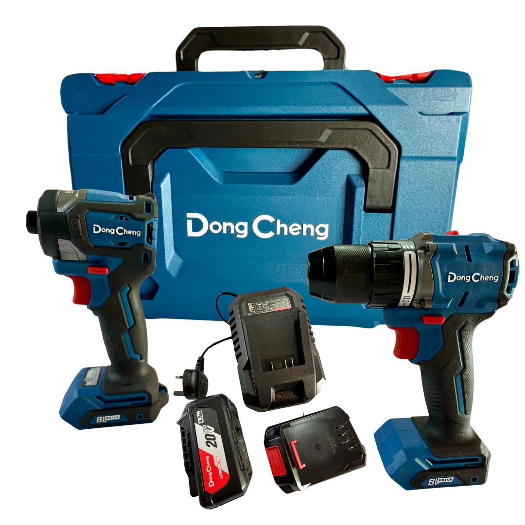 Dong Cheng 20V Cordless Impact Driver and Drill Set (Combo Kit) | Mode