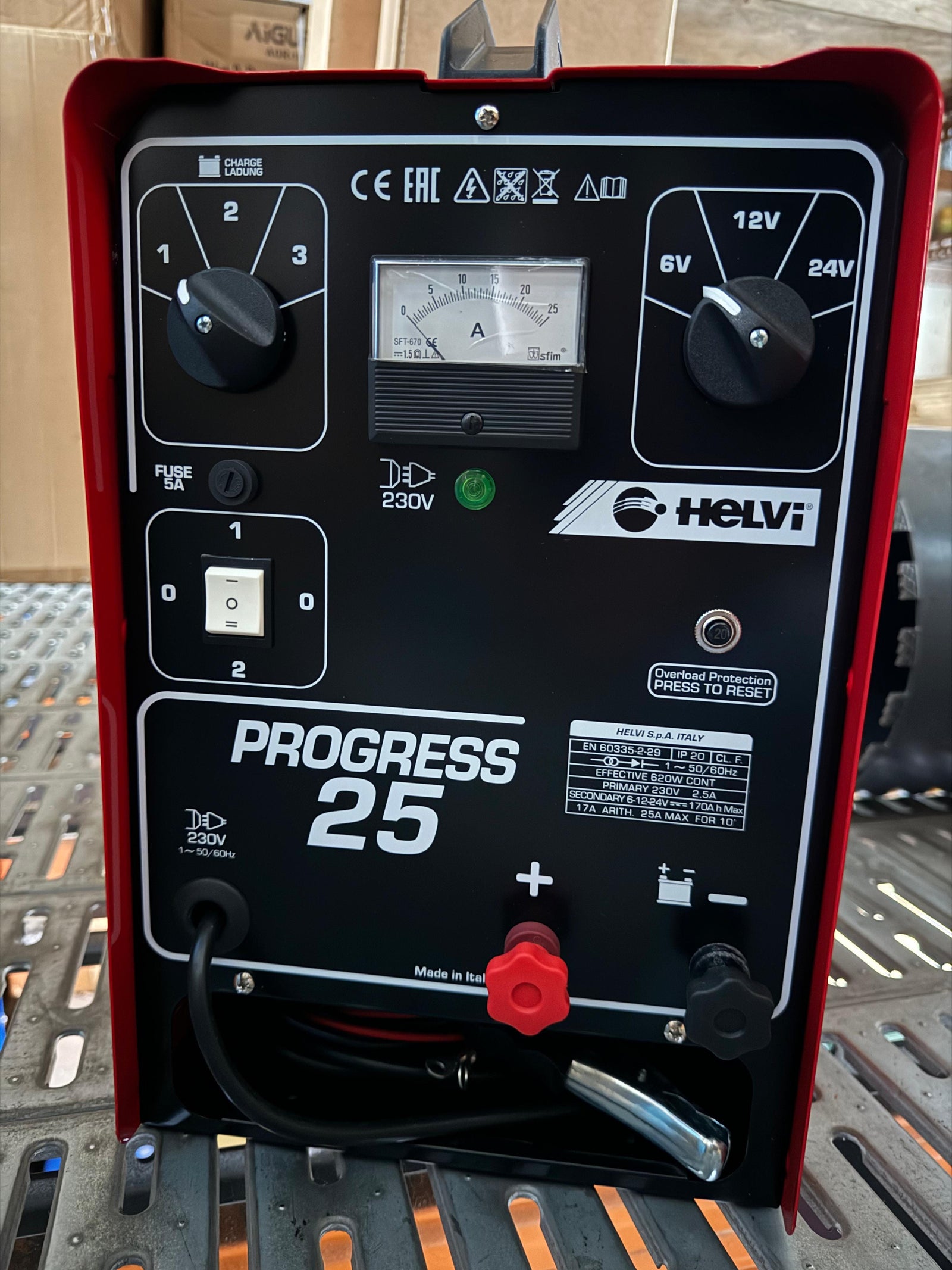 Helvi Progress 25 Battery Charger 25 Amp (6V-24V) | Model : BCG-25