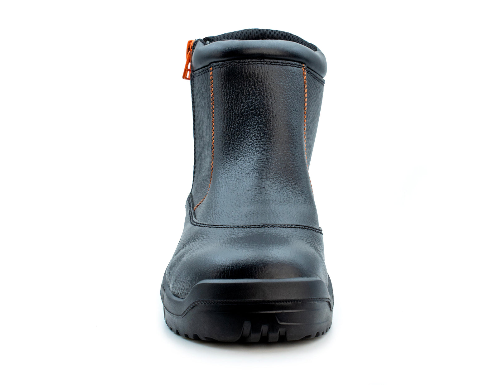 KING'S Black Zipper Mid Cut Safety Shoes Boots | Model : KWD206