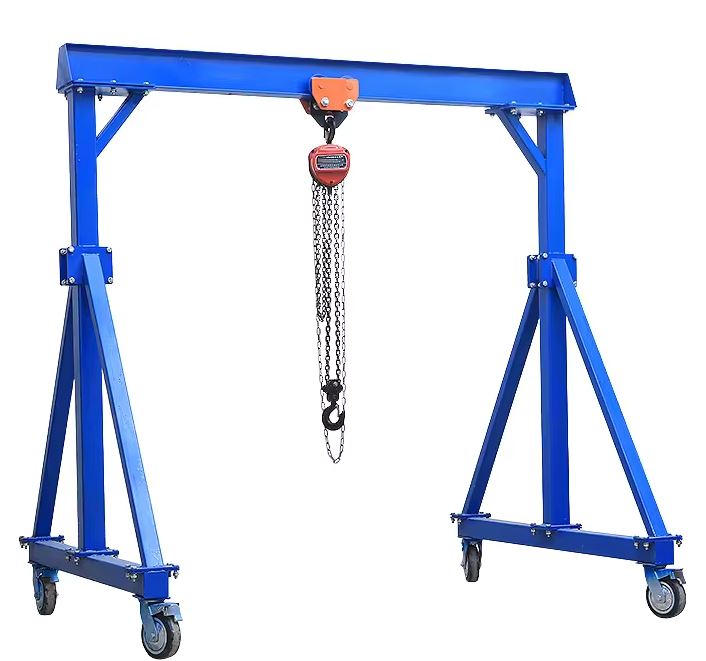 Mobile Lifting Gantry A Frame Crane with Manual Chain Block Trolley