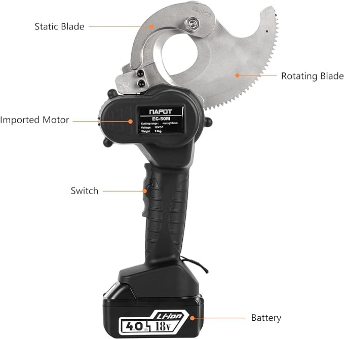 Cordless Battery Cable Cutter Comes With 2 Battery & 1 Charger | Model