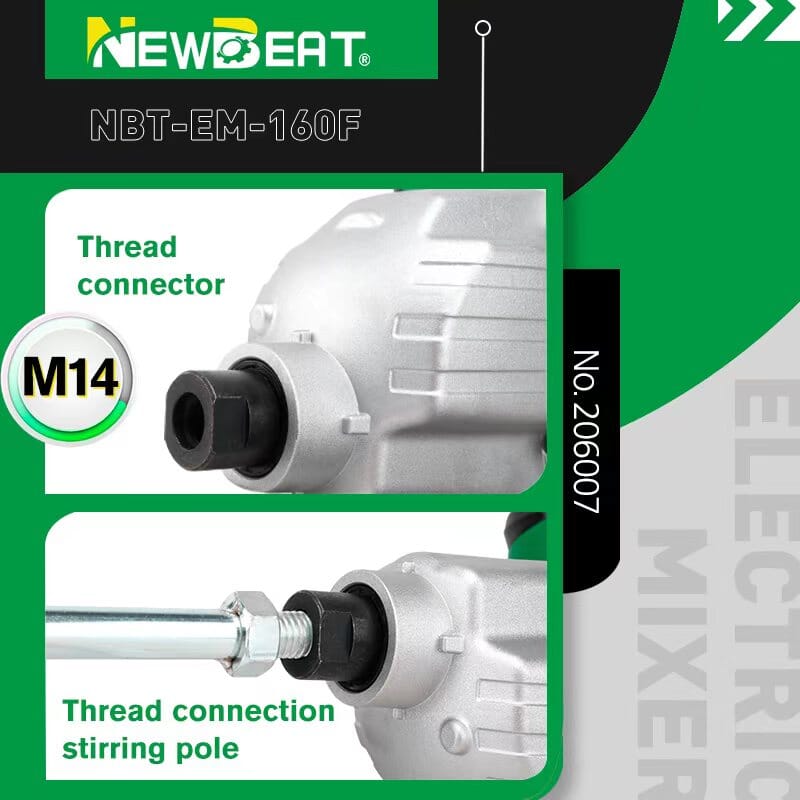 NEWBEAT 1600W Electric Mixer 160MM | Model : NBT-EM-160F