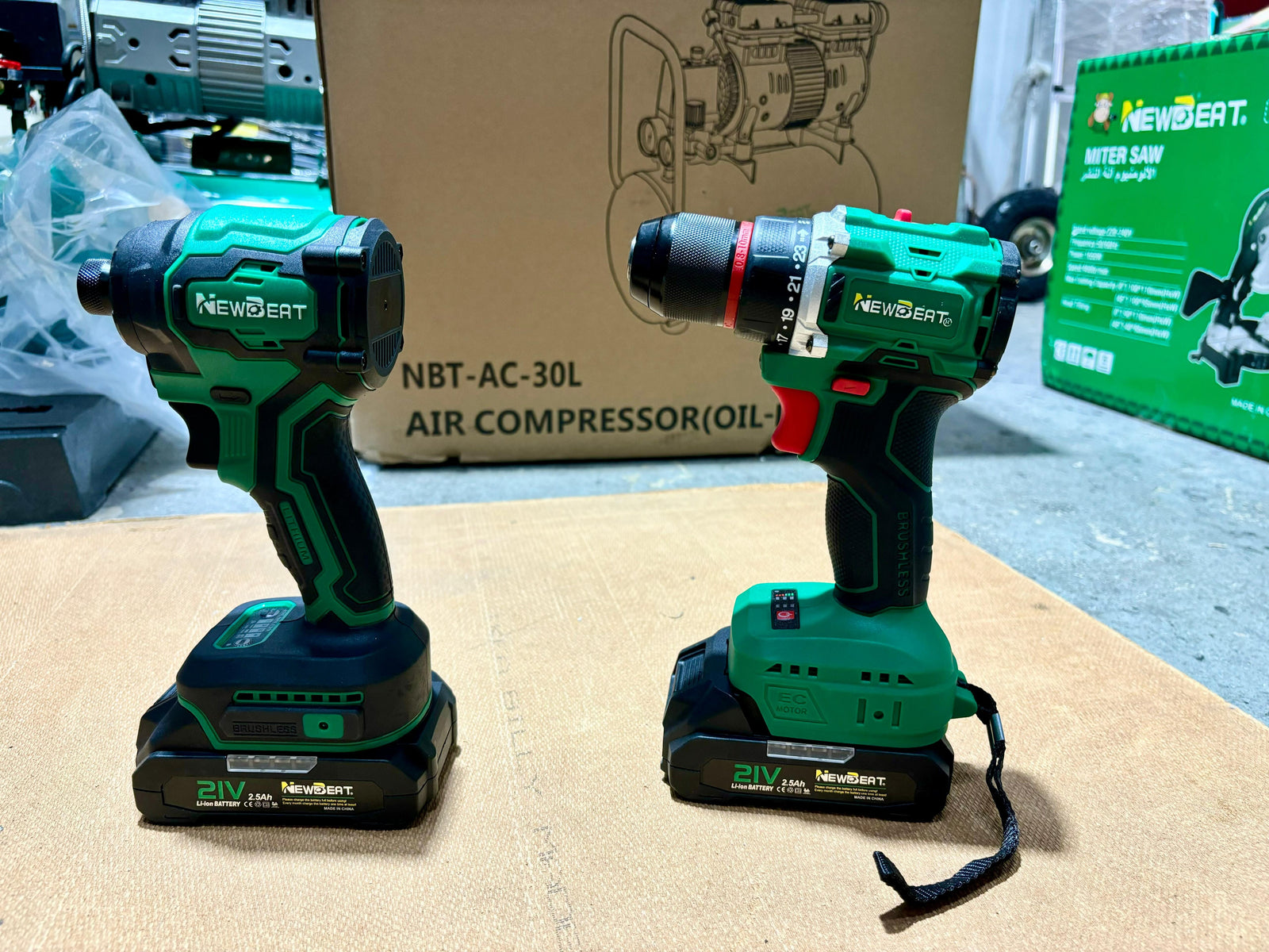 Newbeat 21V Cordless Kit Set (NBT-CIS-21A-BL + NBT-CD-21C-BL) | Model