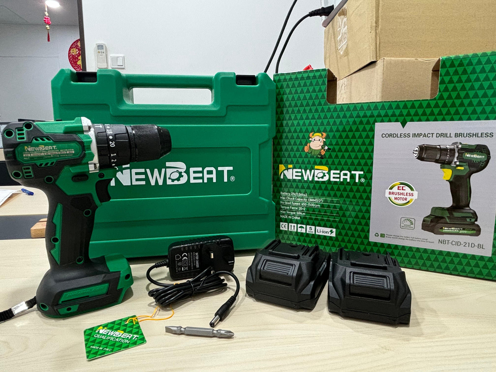 NEWBEAT 21V Cordless Impact Drill Brushless | Model : NBT-CID-21D-BL