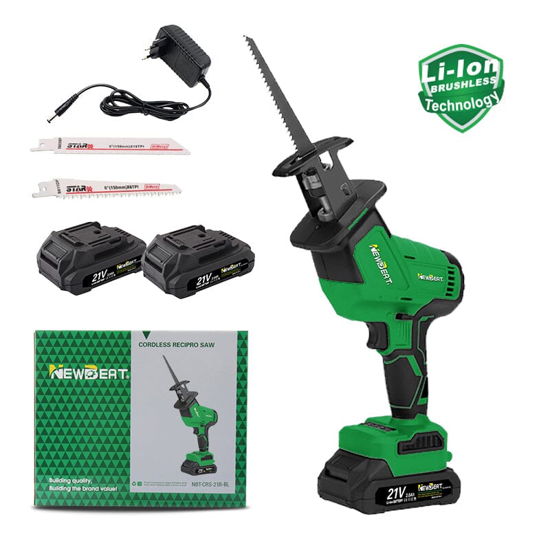 Newbeat 21V Cordless Reciprocating Saw C/W 2 Battery and 1 Charger | M