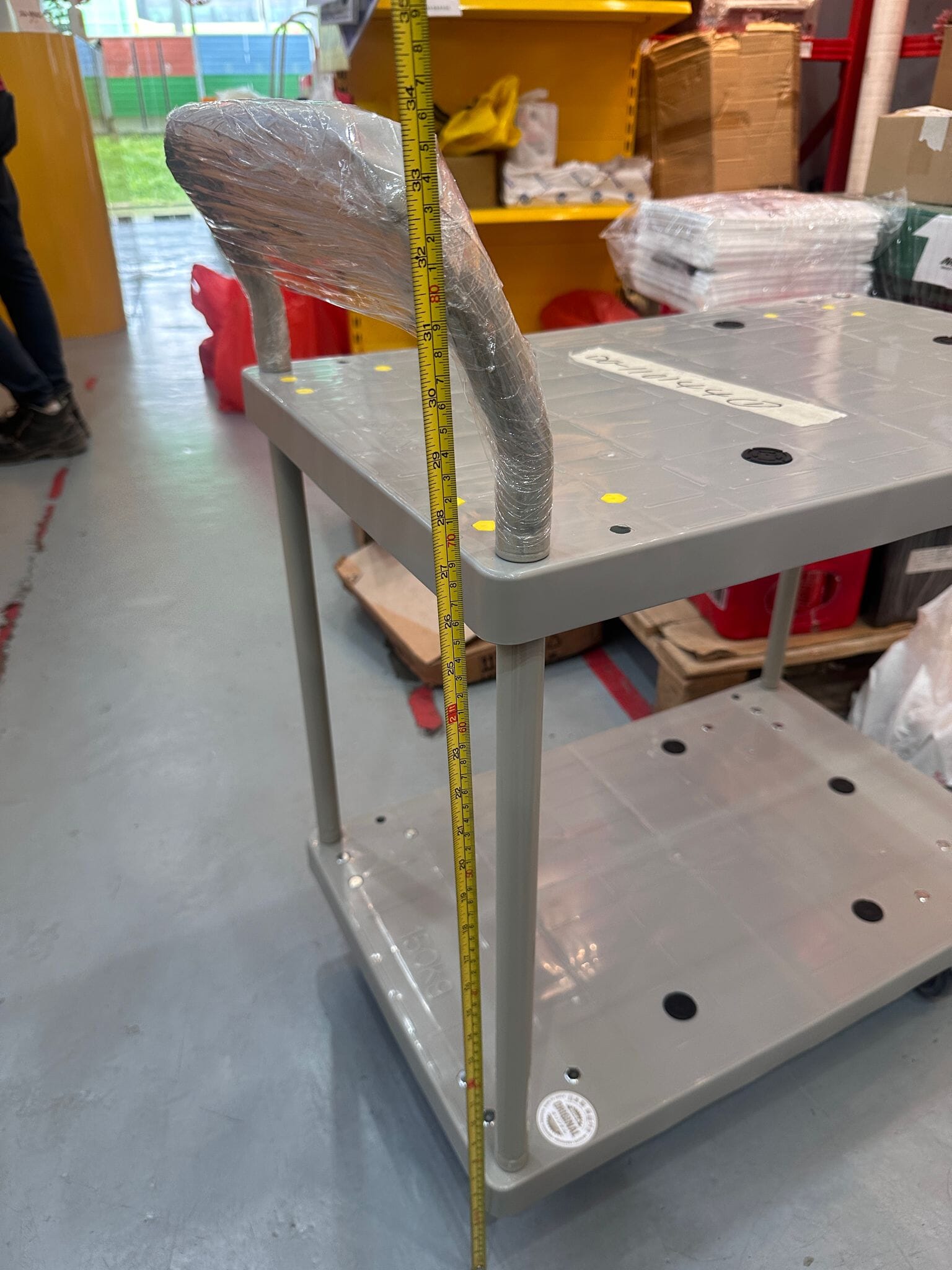 Prestar Single Handle Double Decker 2 Tier Plastic Trolley 150kg (PB11