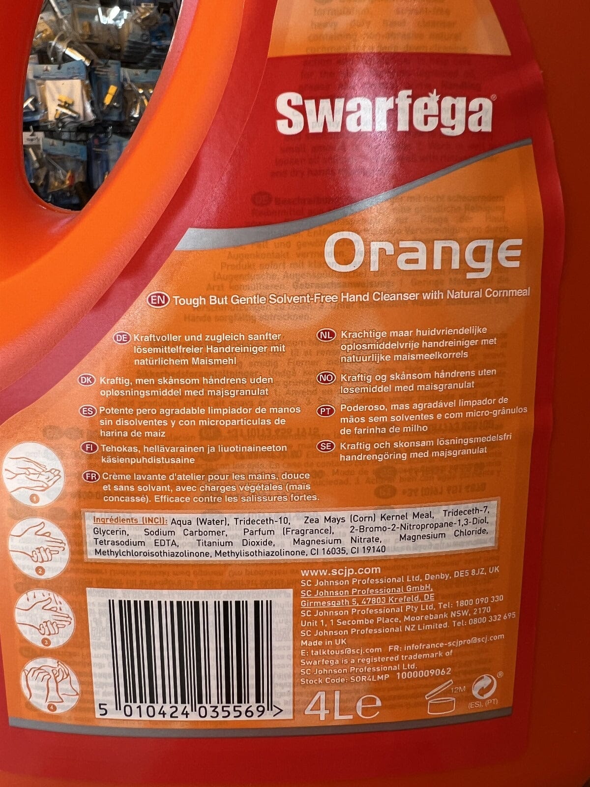 Swarfega® Orange Heavy Duty Hand Cleaner Cleanser With Pump | Model: S