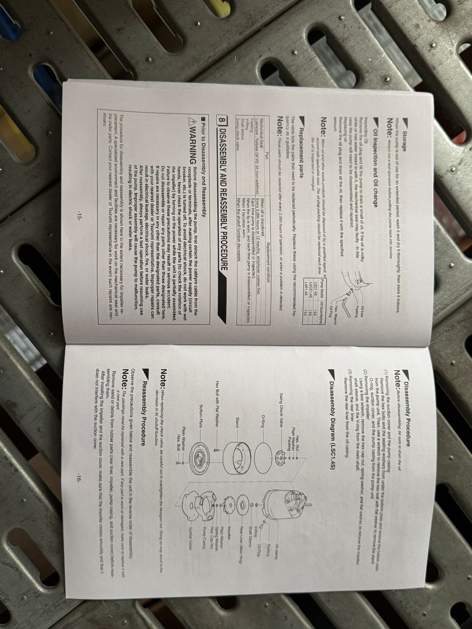 Tsurumi #LSP1.4S-52 Pump Discharge Bore 1hp 50hz 25mm | Model : LSP1.4