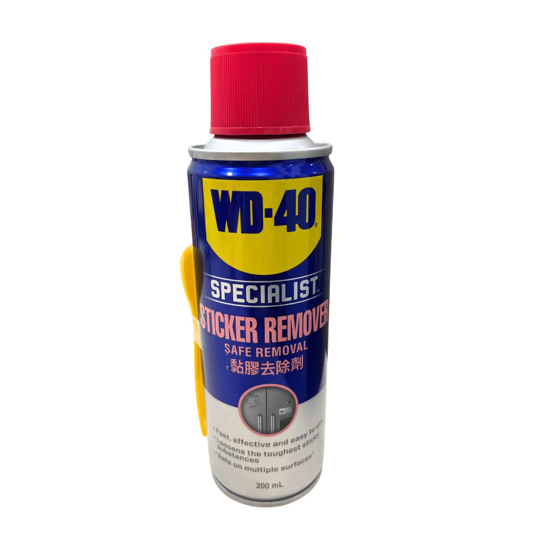 WD40 Spec Sticker Remover 200ml (24Can/Ctn) | Model: WD40-S-SR