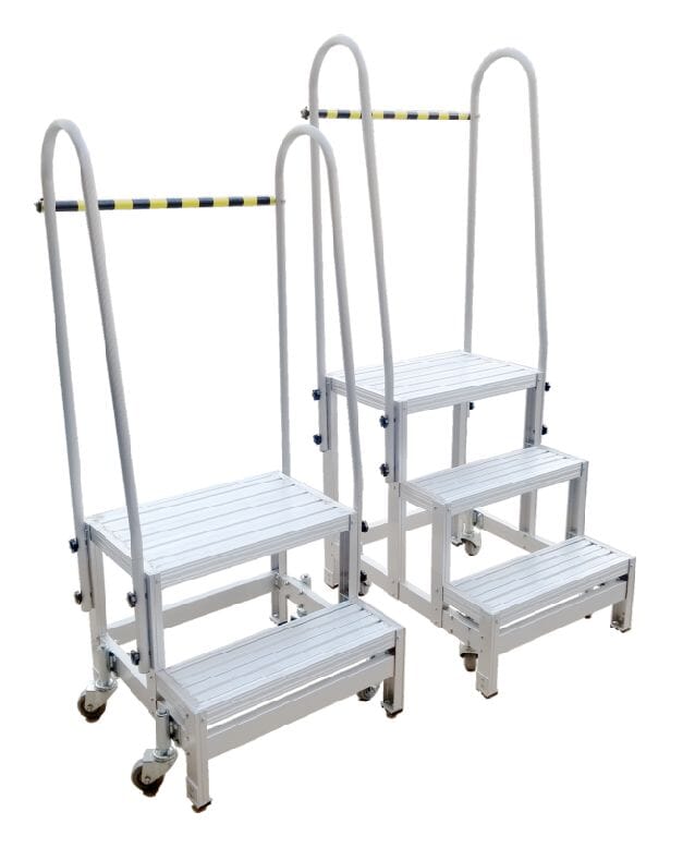 XG Aluminium Climbing Step Stairs Platform Ladder with Retractable Cas
