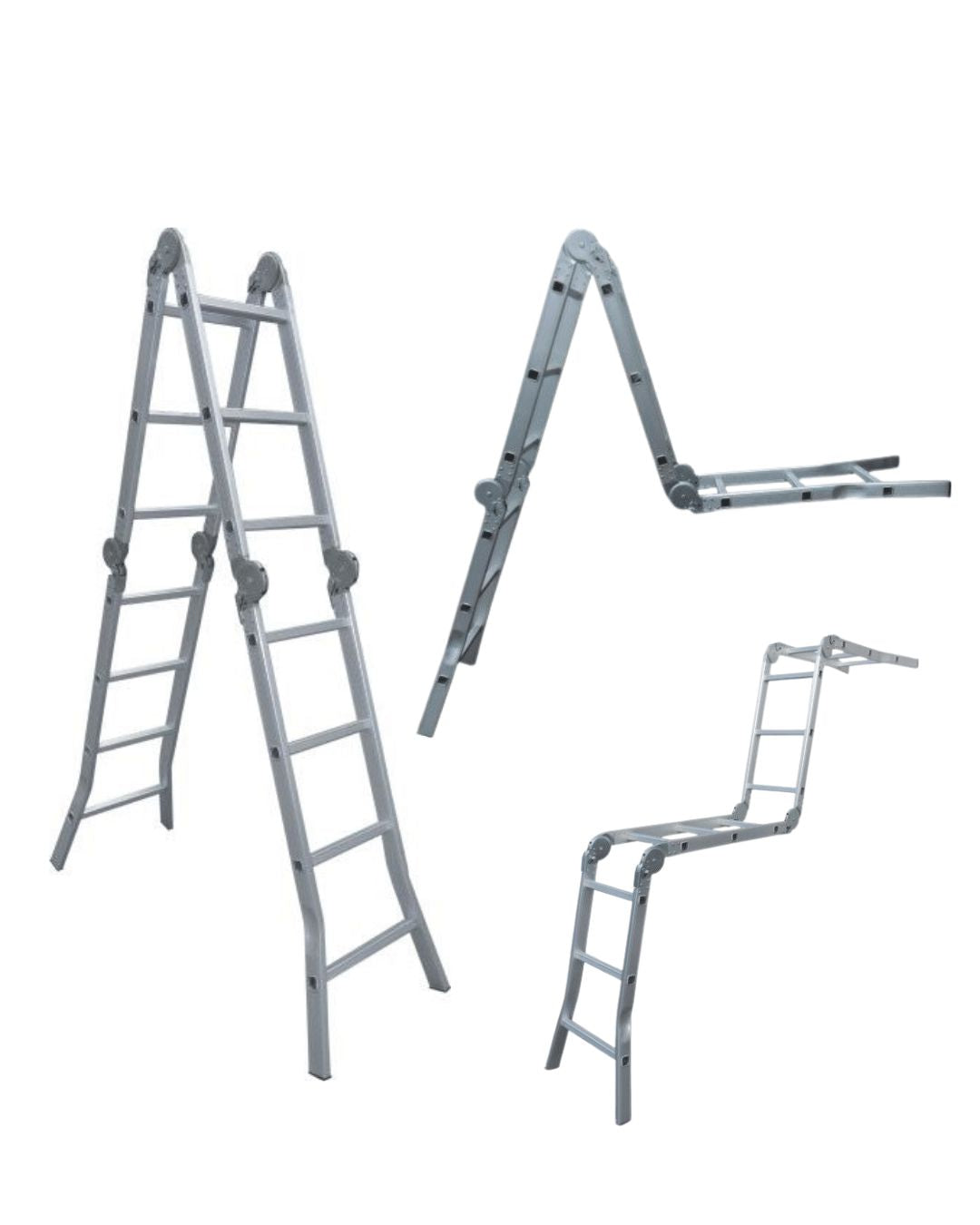 XG Aluminium Multipurpose 4 Fold Ladder B Type (4 x 3,4,5) | Model : L