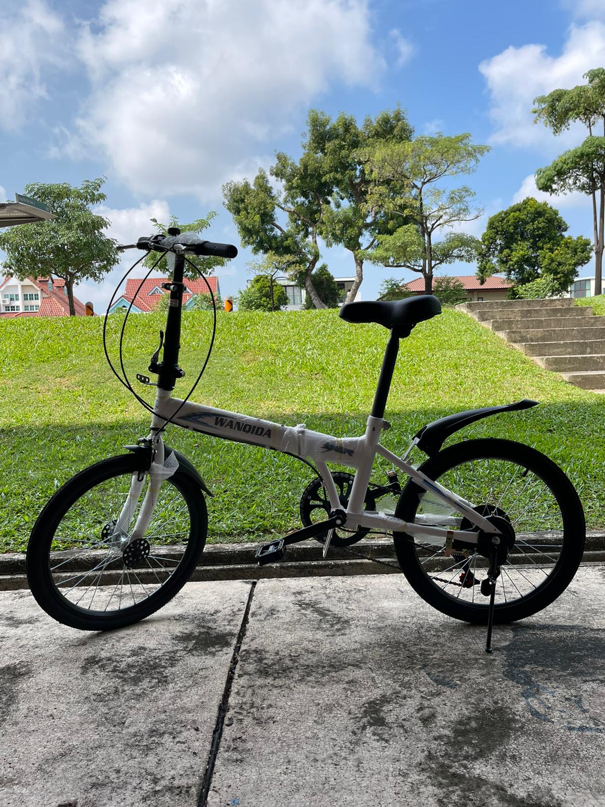 20" 6 Speed Foldable Mini Compact Bike Bicycle Commuter Steel Frame (N