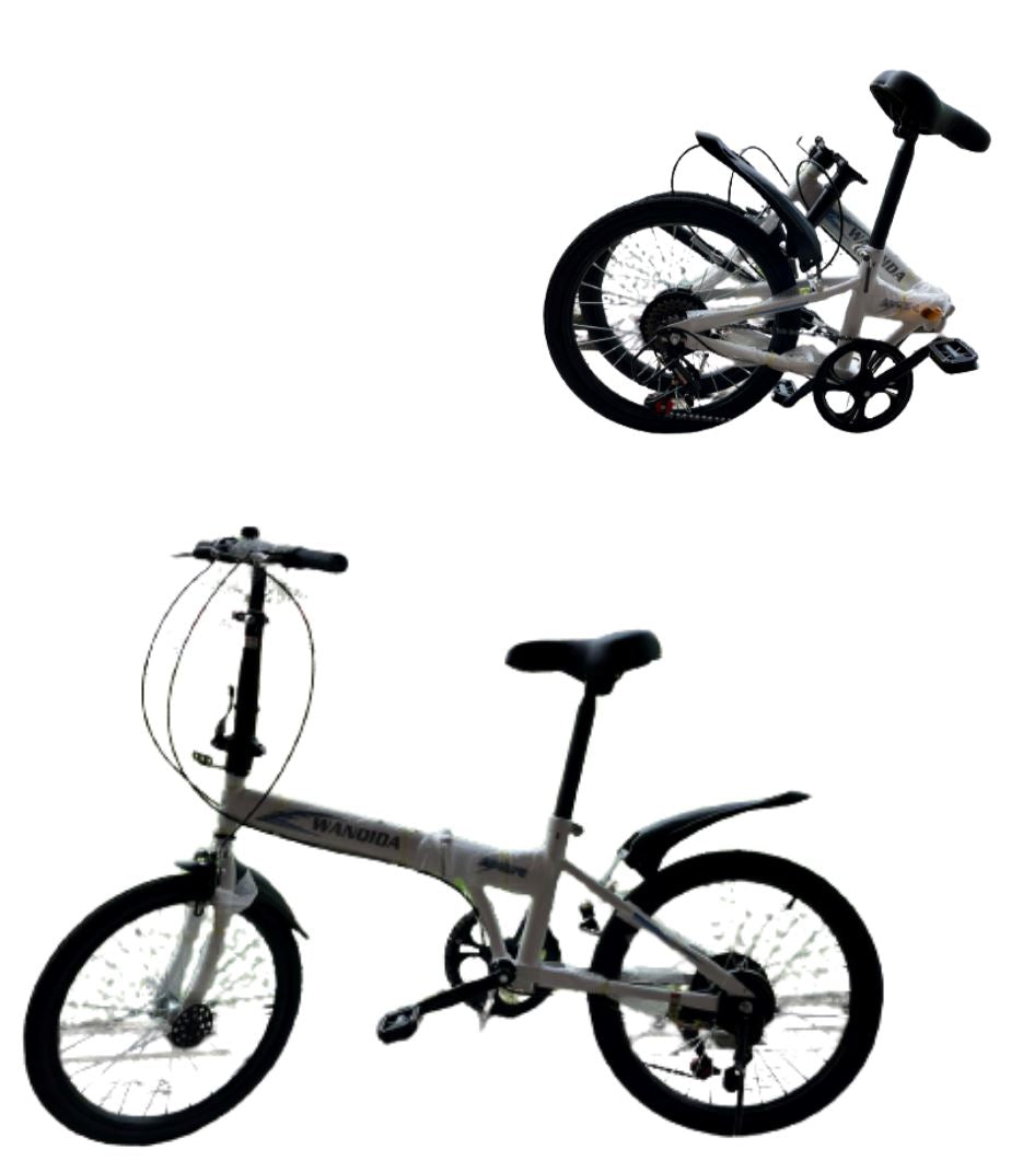 20" 6 Speed Foldable Mini Compact Bike Bicycle Commuter Steel Frame (N