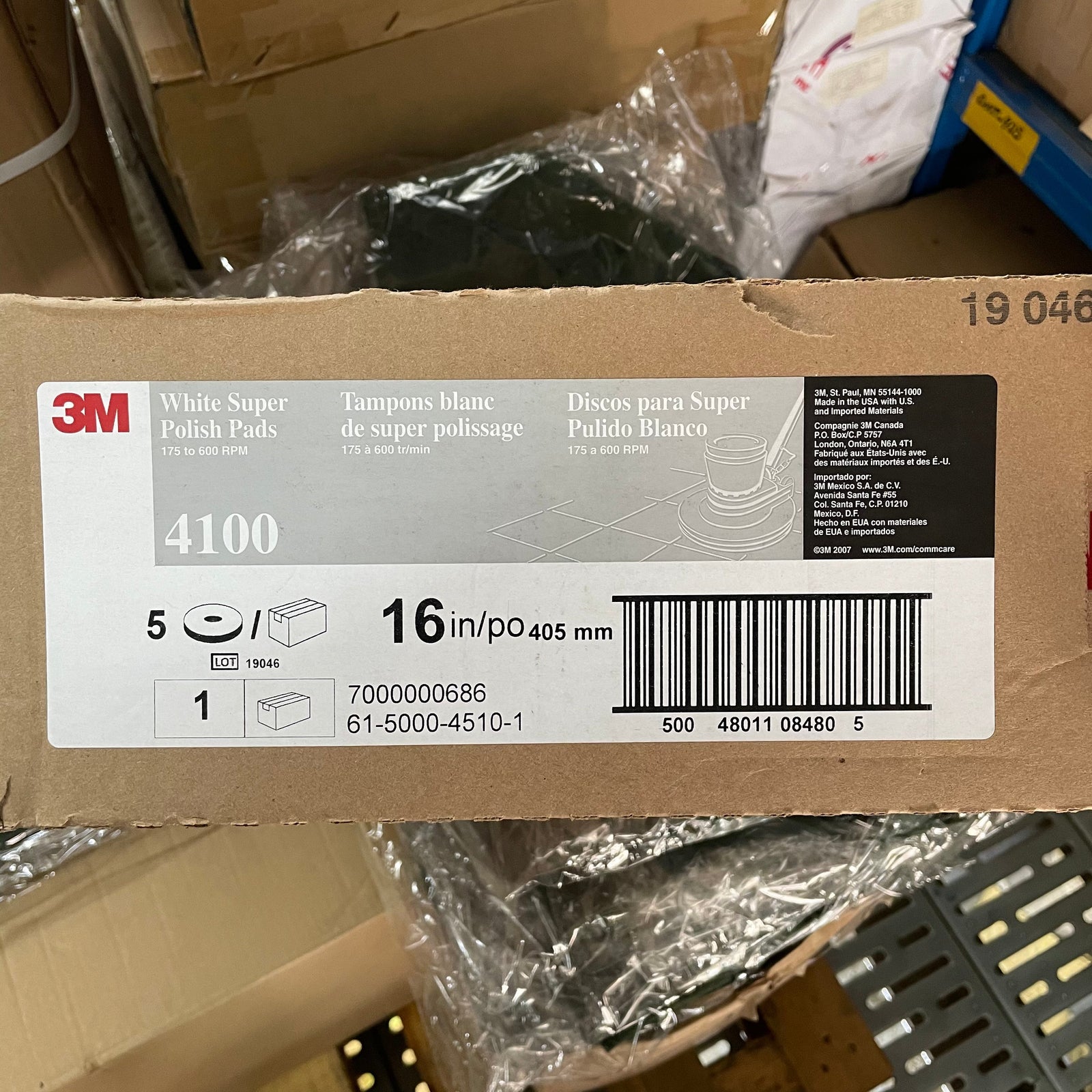 3M 4100 White Super Polish Pad 16" for Polishing | Model : 3M-4100-16W