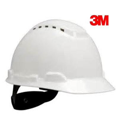 3M Psb H-701V Hardhat Helmet White 4Pt Ratchet Suspension C/W Chin Str