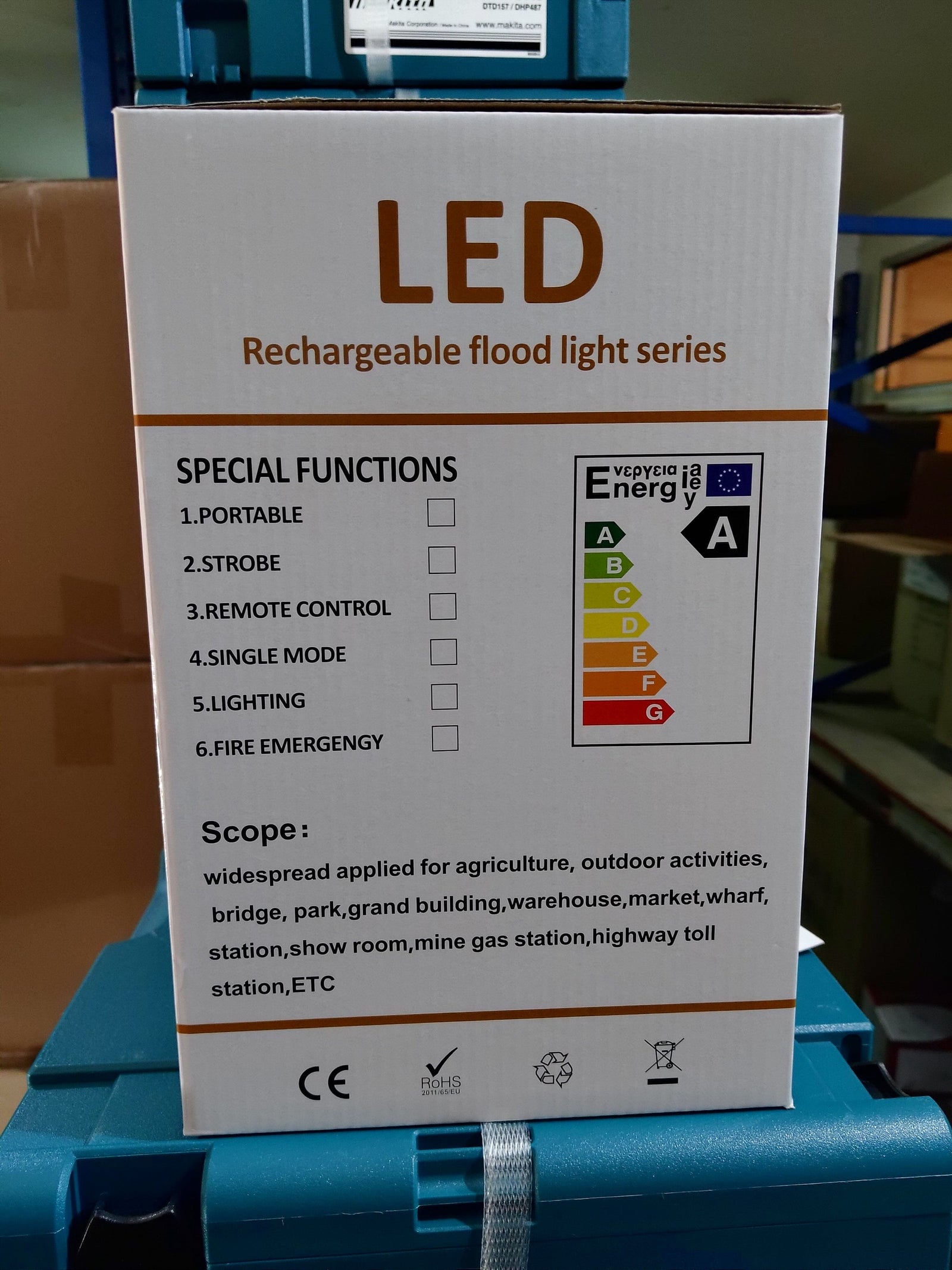 AIKO 30W LED Rechargeable Sport Lamp Flood Light | Model : LED-GYRLF30