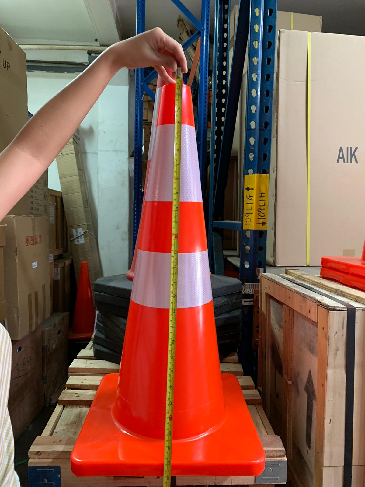 Aiko 70cm Traffic Cone | Soft & Unbreakable | Model : CONE-7093
