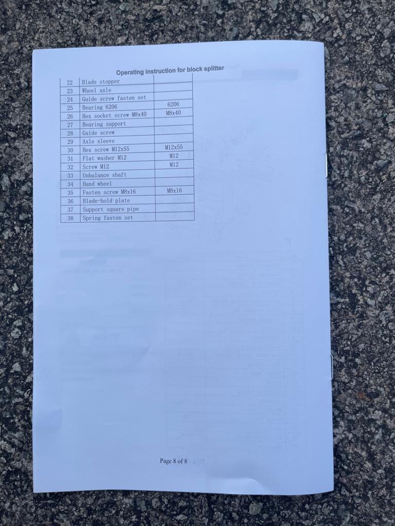 AIKO Brick Cutter Block Split Cutter | Model : BC-CNBS32