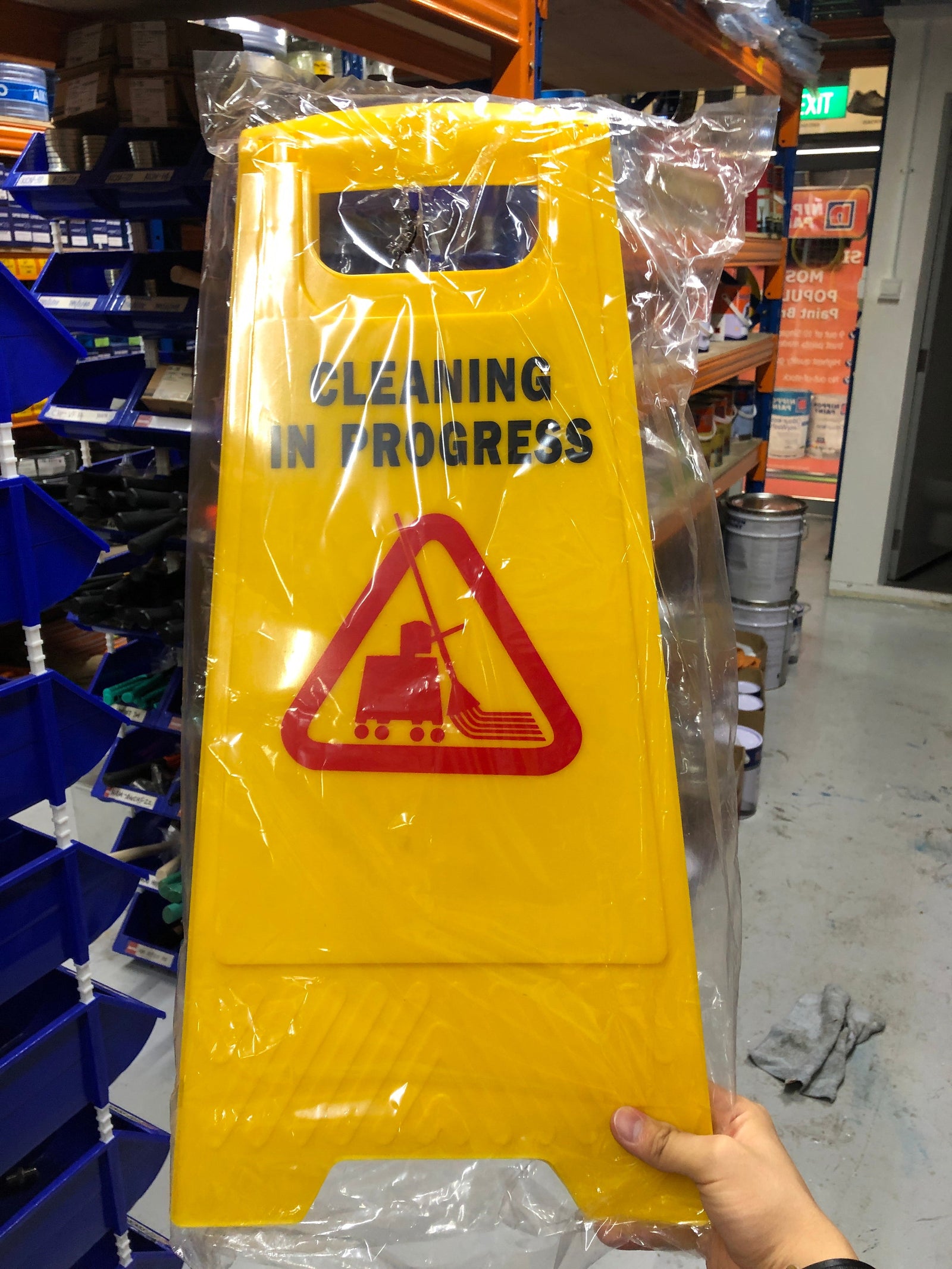 Aiko PP Yellow Caution Board (Cleaning In Progress) | Type : Normal