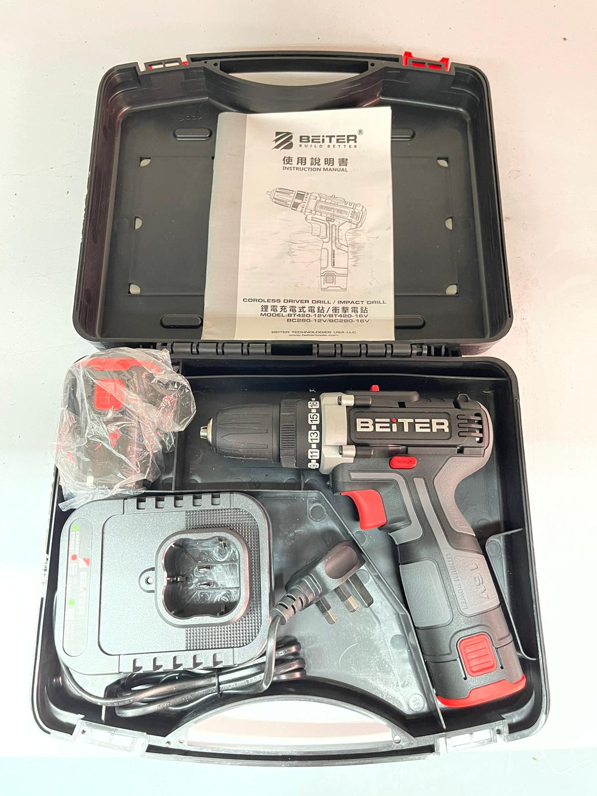 Beiter 16V 2.0Ah Cordless Driver Drill | Model : BT420-16V