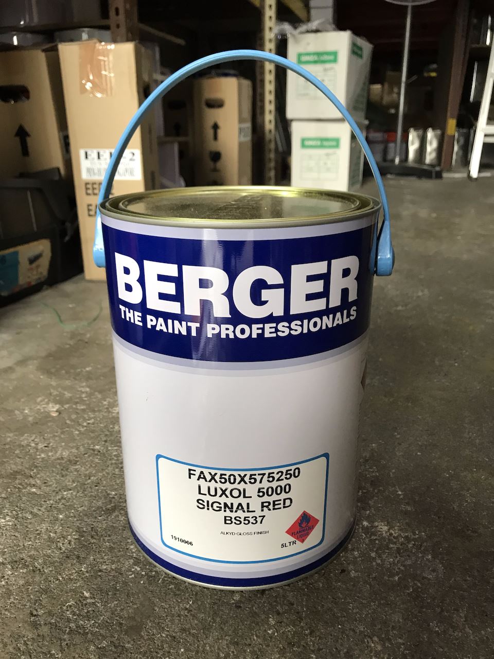 Berger Luxol 5000 5L paint | Colours : White, Signal Red | Model : P-B