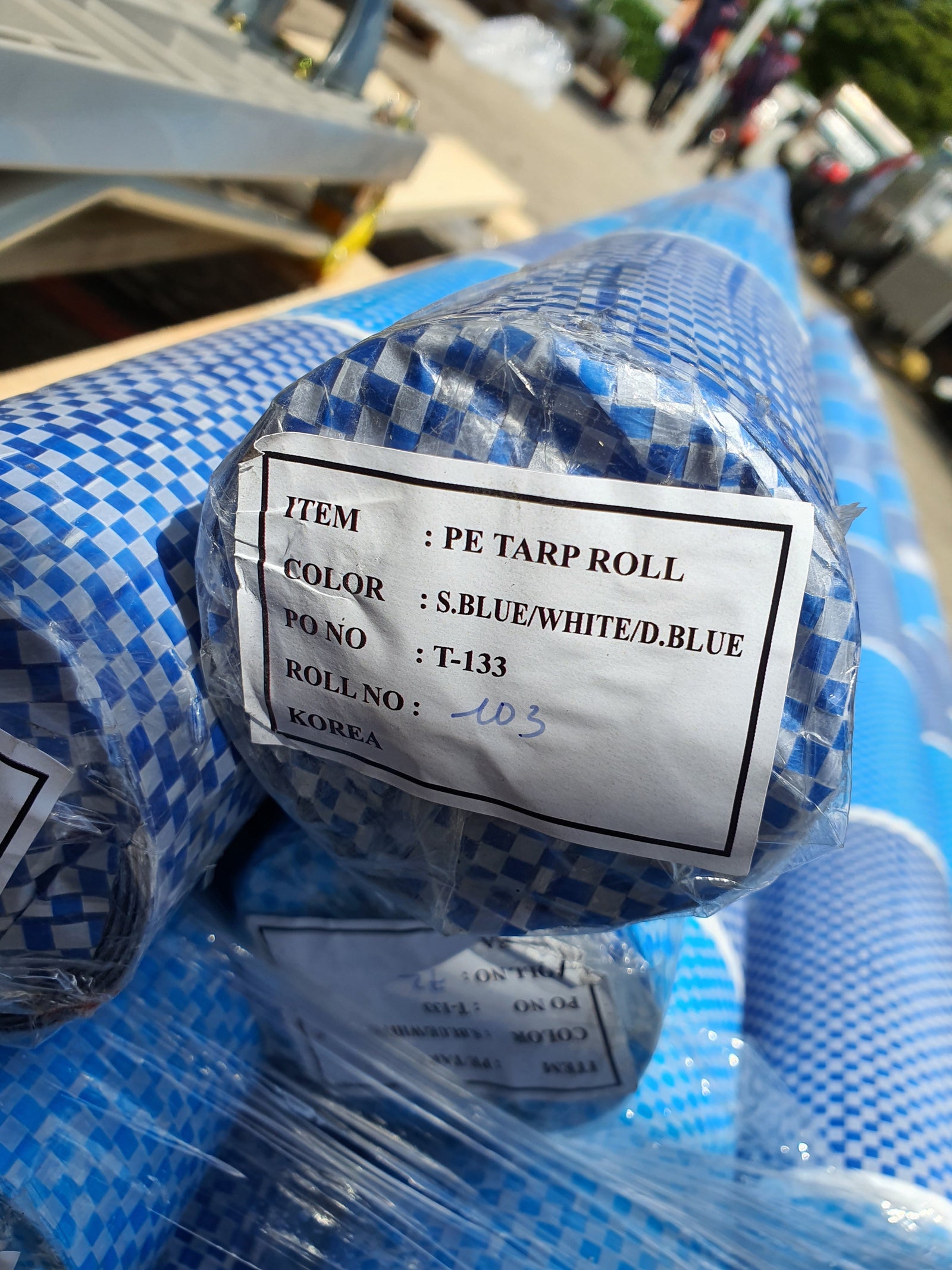 Blue White Canvas Roll 72" 30 Meter Per Roll | Model : CVS-RBW