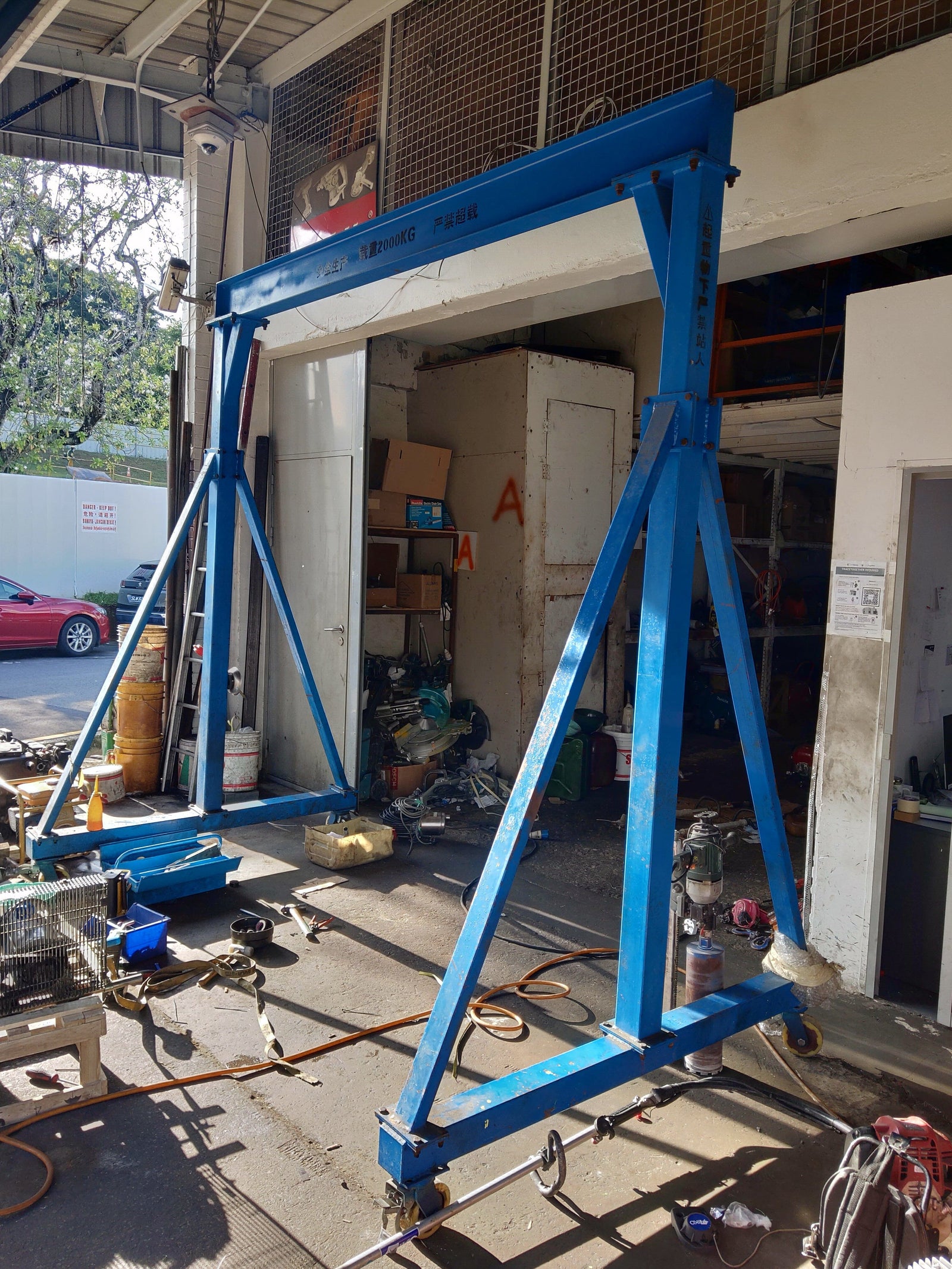 Chain Block Trolley Overhead Crane 2 Ton 3m 3m A Frame Model Cbt
