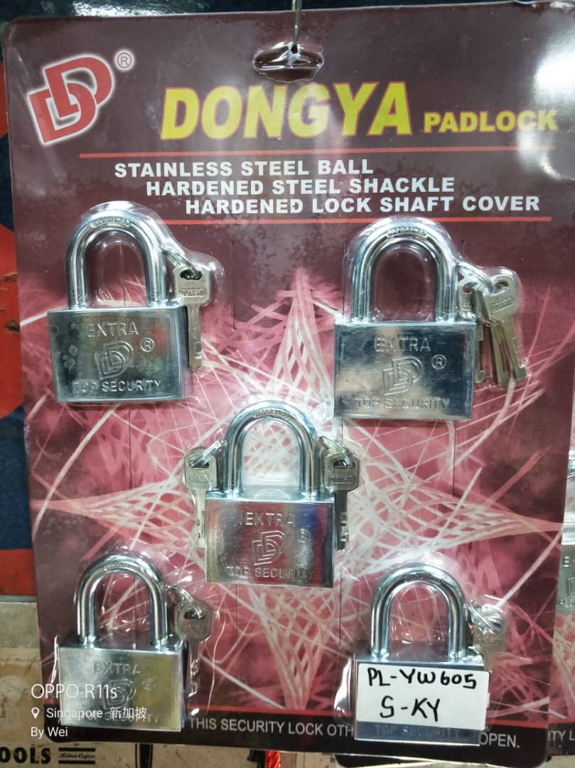 Dongya Padlock Set With Master Key | Size : 40 , 50 , 60mm | Model : P