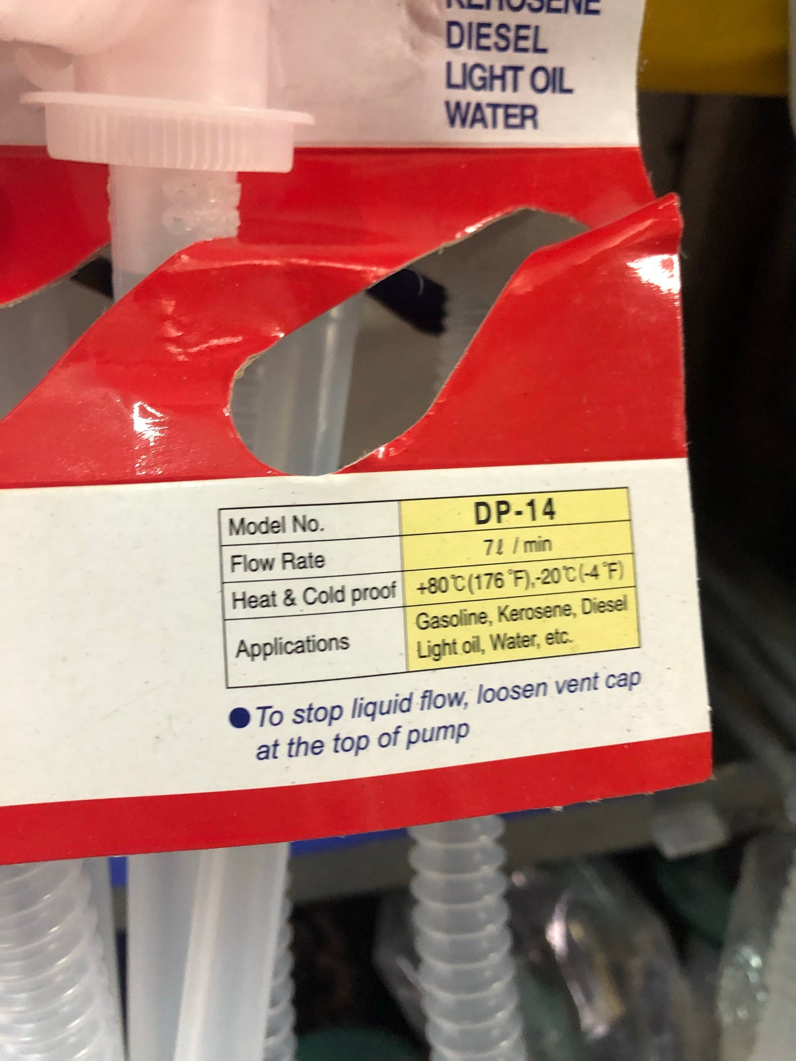 Dukshin (Korea) 7L/min Small Orange Hand Pump | Model : PUMP-DP14 (DP-