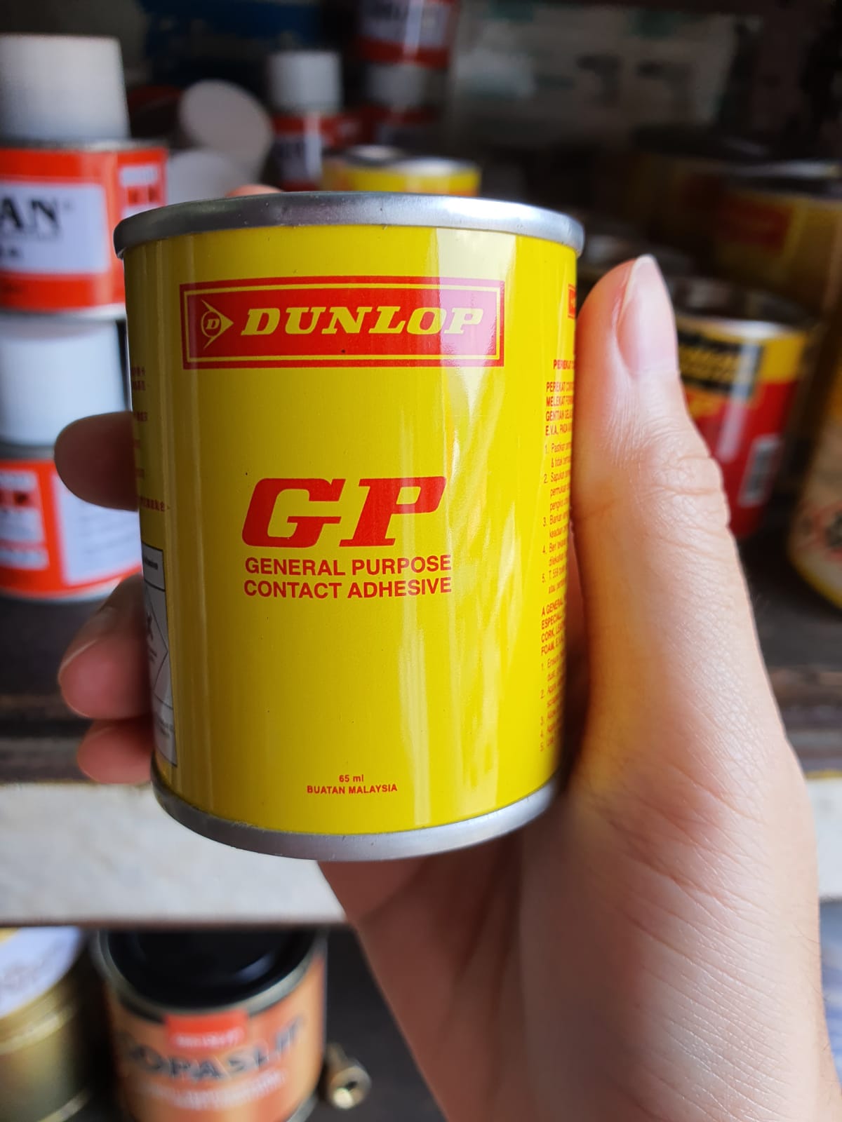 DUNLOP GP Generation Purpose Contact Adhesive 65ml/900ml/3L | Model
