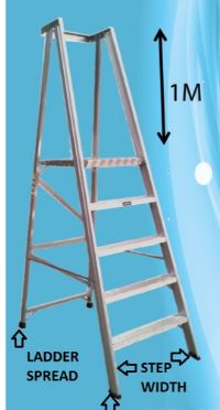 Heavy Duty Platform Ladder 12Steps With 1M Handle | Model : L-HDPL12