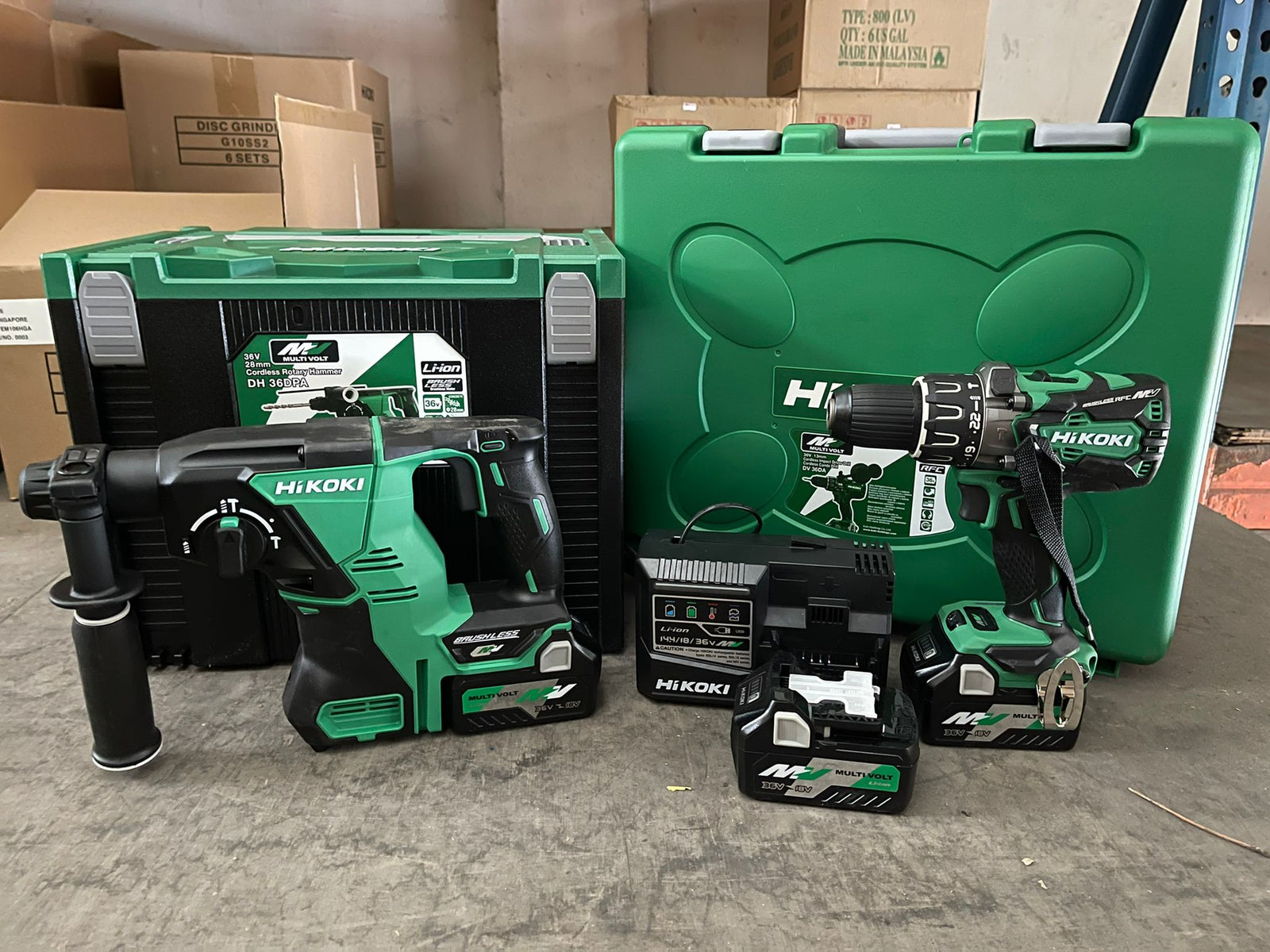 Hikoki 36V Multi Volt Cordless Rotary Hammer Dh36Dpa +Dv36Da | Model