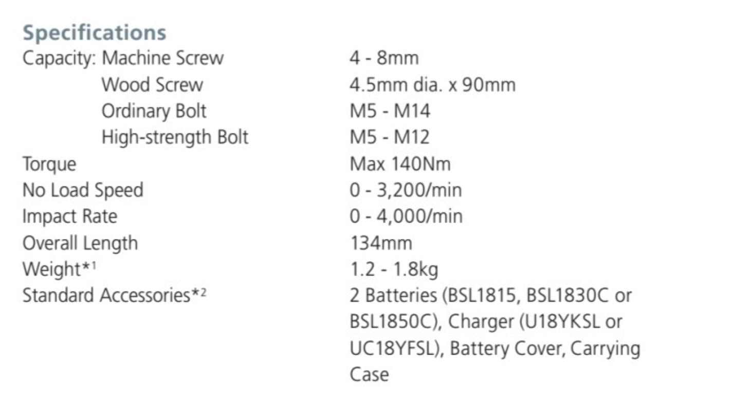 Hikoki C2-WH18DD 18V Cordless Impact Driver | Model: H-WH18DD