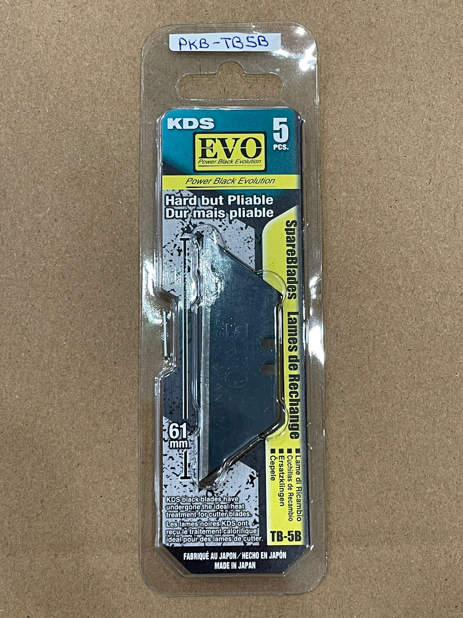 KDS Pen Knife Blade 19mm (5pc/pkt) #TB-5B | Model : PKB-TB5B