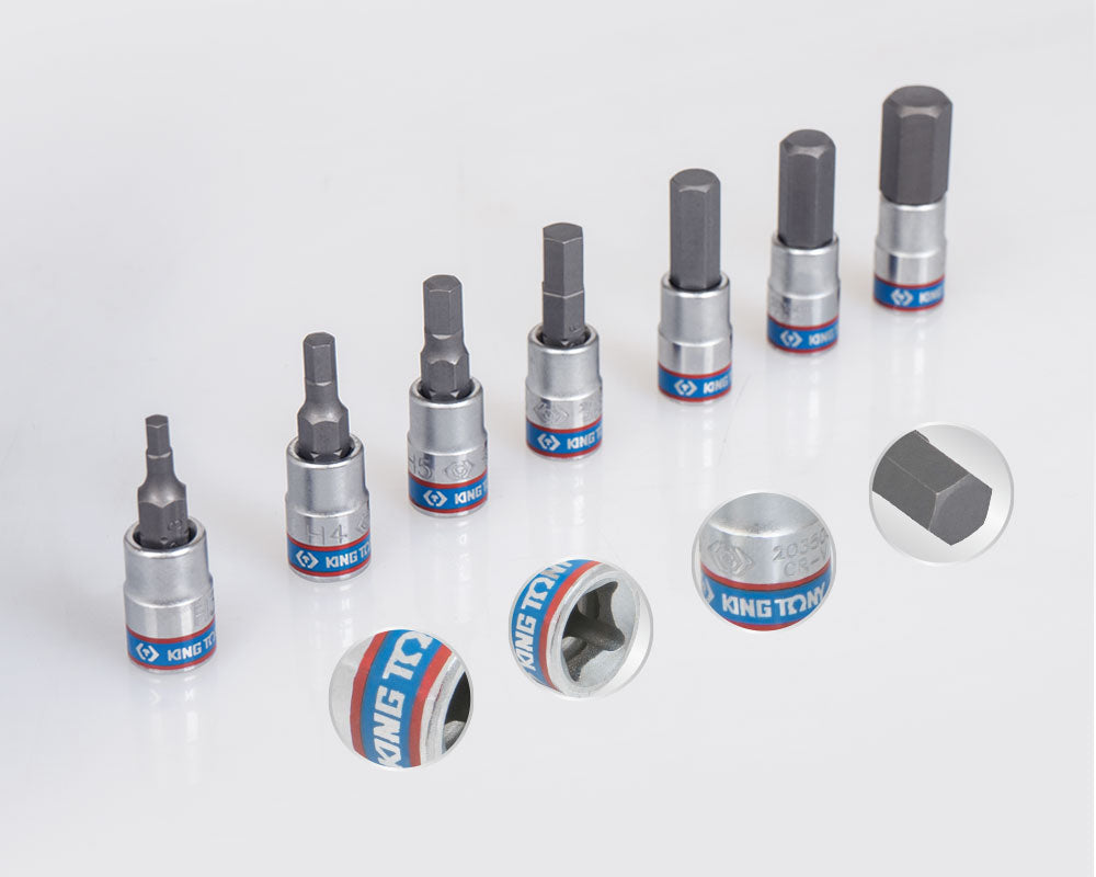 King Tony 7pc 1/4" DR Hex Bit Socket Set