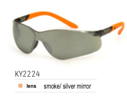 KING'S Smoke/Silver Mirror Lens Safety Eyewear | Model : SPEC-KY2224