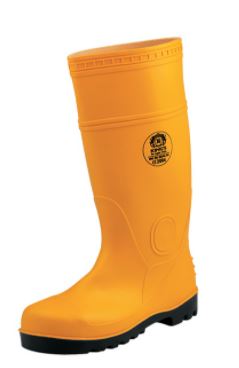 KING'S Yellow PVC Safety Boots with Steel Toe Cap and Steel Mid-sole W