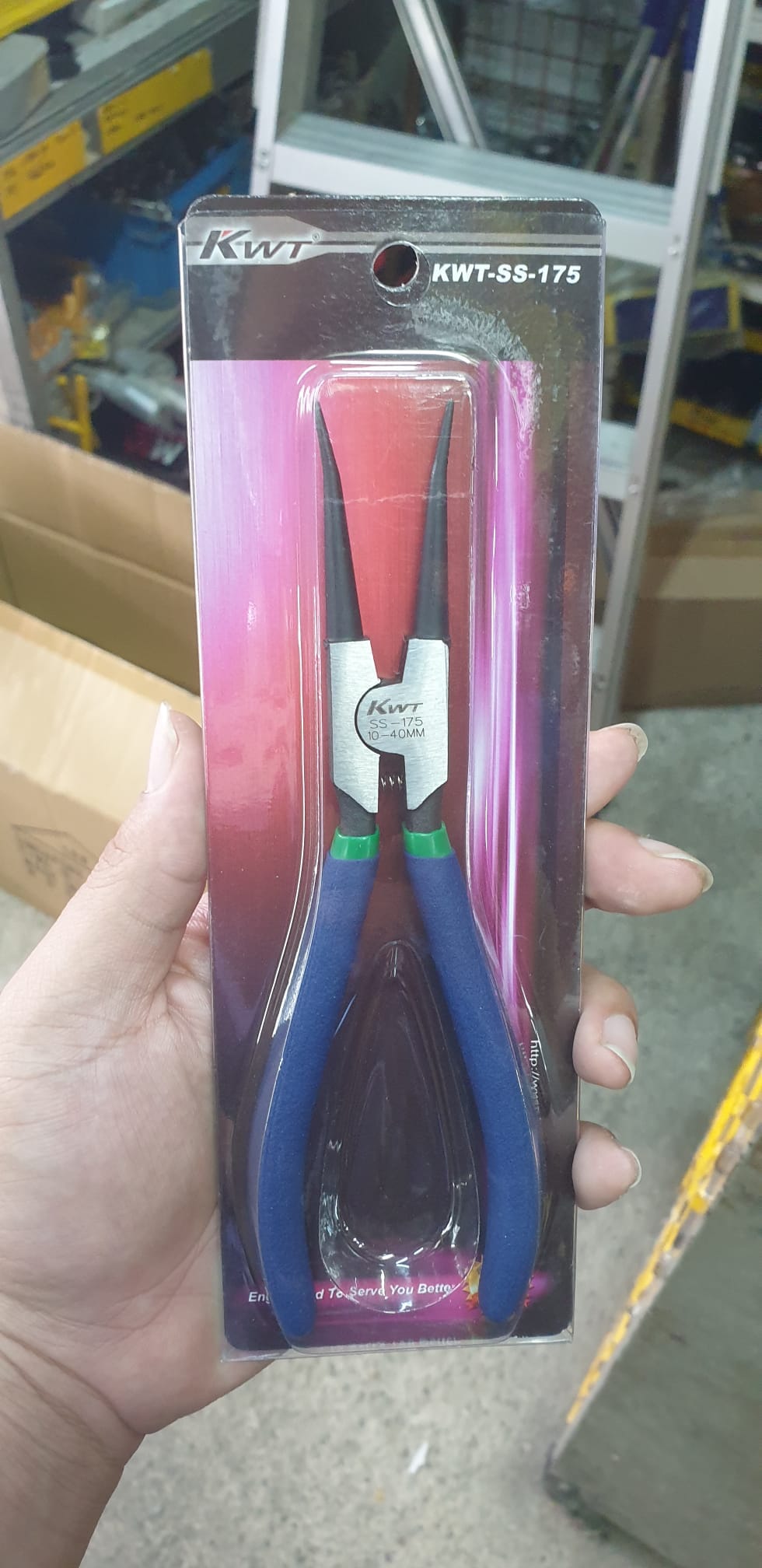 KWT Snap Ring Plier 7" (Out-Straight) SS-175 | Model: PLR-KWTSS175