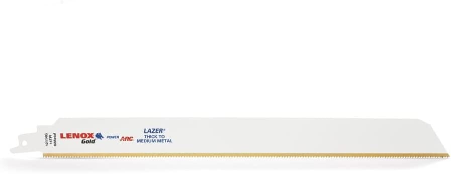 LENOX 12114G Bi-metal Titanium Edge (Gold) Reciprocating Saw Blade (5P